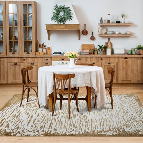 LUXE WEAVERS Artistic Textured Metallic Area Rug,Gold,8'X10'