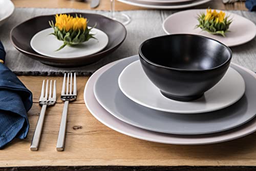 Fortessa Vitraluxe Dinnerware Heirloom Coupe Pasta Bowl, 9-Inch, Set of 4, Linen