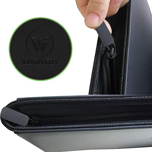 WINTRA Premium 360 Pockets Black Zippered Playing Card Binder - Durable Trading Card Holder Album ,9 Pocket Side Loading Card Folder with 20 Sheet Sleeves for Trading and Sports Cards