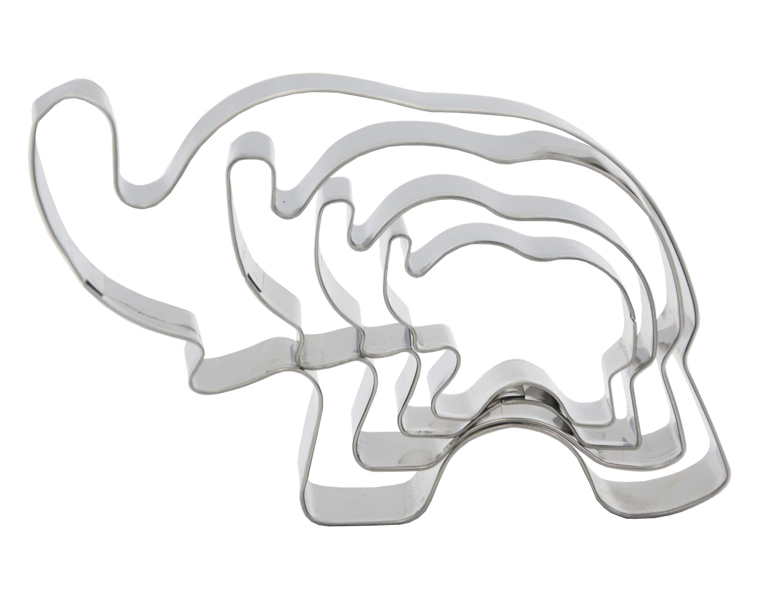 4 PCS Set Cute Elephant Shaped Stainless Steel Cake Fondant Cookie Mold Cutters