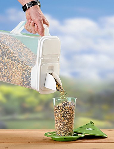 Buddeez 8 Qt and 3.5 Qt Bird Seed Dispenser Set - Set of 2 Containers with Lids