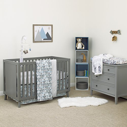 Dwell Studio Bear Hugs Super Soft Changing Pad Cover, Blue/Gray/White