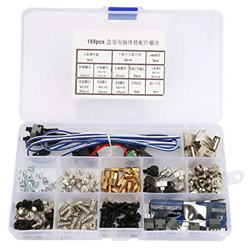 Screw New Brass Screw Wood Screws 189Pcs Motherboard Hard Disk Screws PC Assortment Kit Computer Repairing Accessories Stainless Self