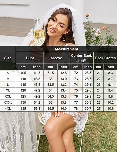 Avidlove Women Sexy Lingerie Cold Shoulder Eyelash Lace Babydoll(White,L)