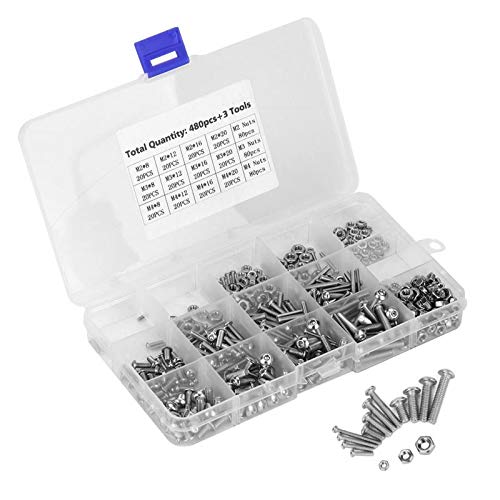 Screw 480pcs M2M3M4 Machine Screws Set Fasteners for Laptop/Hard Disk/Keyboard/Phone/PC