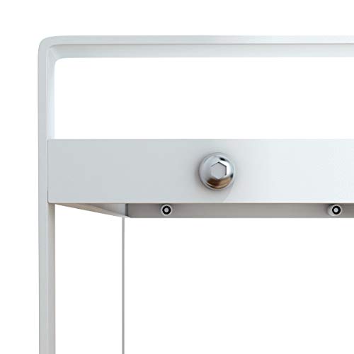 ideaglass Countertop Organizer, Cupboard Stand Spice Rack, 20" Cabinet Pantry Shelf, Organization and Storage for Kitchen Bathroom, Metal Plate Milky White