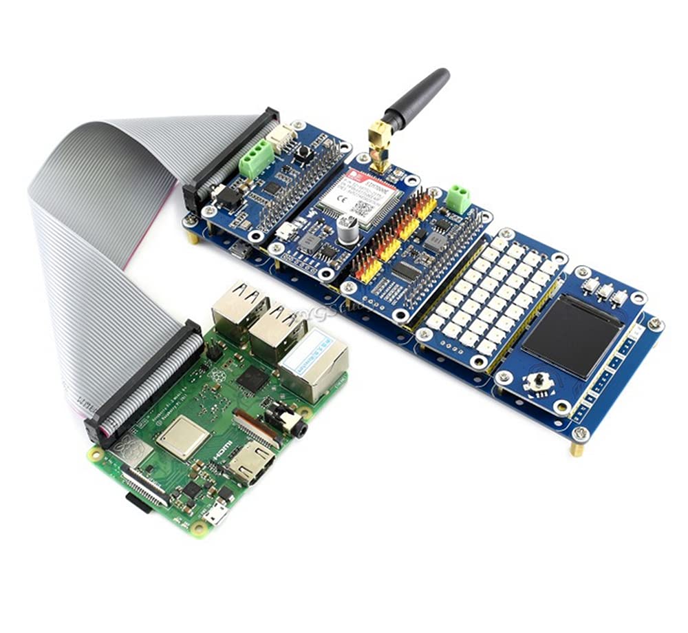 XYGStudy Stack HAT I/O Expansion Connector for Raspberry Pi, 5 Sets of 2x20 Pinheaders, Directly Pluggable, USB Power Port