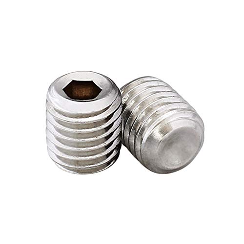 FullerKreg M4-0.7 x 10mm Socket Set Screws,(100pcs),Allen Socket Drive, Din 916|ISO 4029, Grade A2-21H Stainless Steel, Full Thread, Bright Finish, Cup Point
