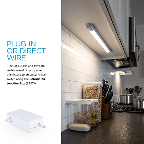Enbrighten Premium Linkable Under Cabinet Fixture, 36in, LED, Linkable, 1220 Lumens, 3000K Bright White, 38847-T1
