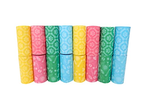 AKC Dog Poop Bags, 240 Bags 16 Rolls, Lavender Scent, Toy Print