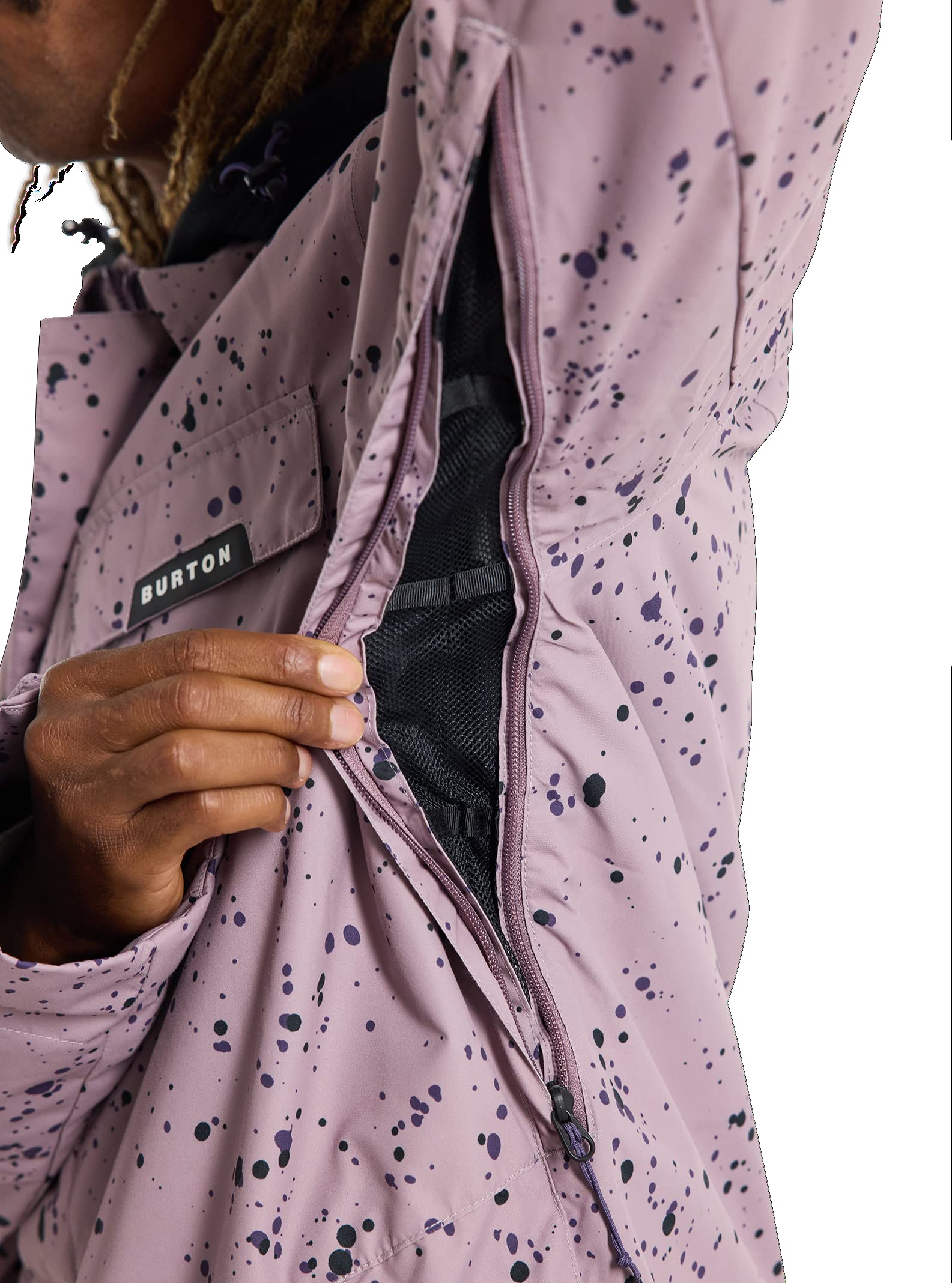 Burton Men's Standard Dunmore 2L Jacket, Elderberry Spatter, Large