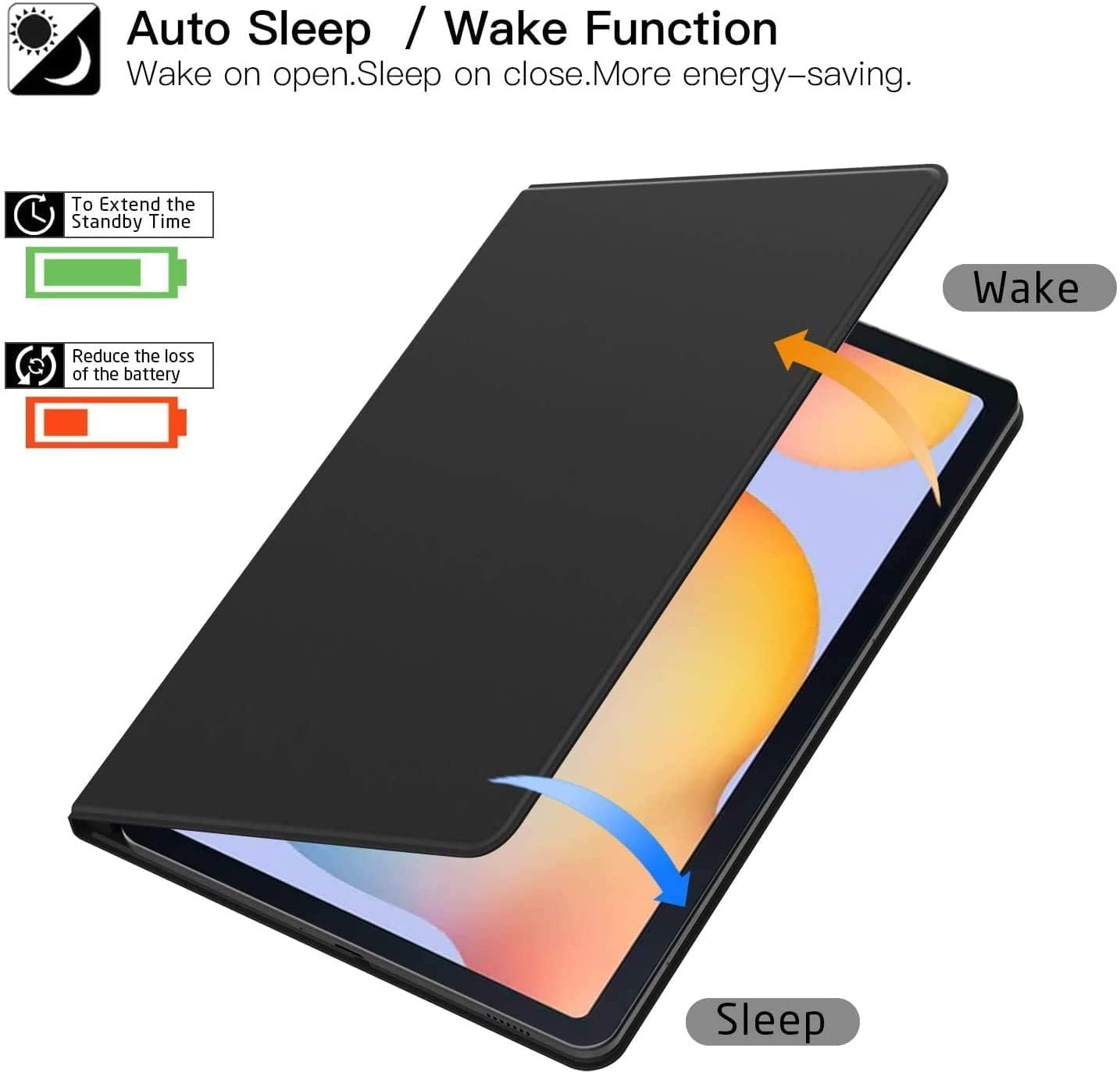 ZtotopCases for Galaxy Tab S6 Lite Case 10.4 Inch 2024/2022/2020, Strong Magnetic Case with Auto Sleep/Wake & Pen Holder, Slim PU Lightweight Stand Cover for Samsung Galaxy Tablet S6 Lite, Black