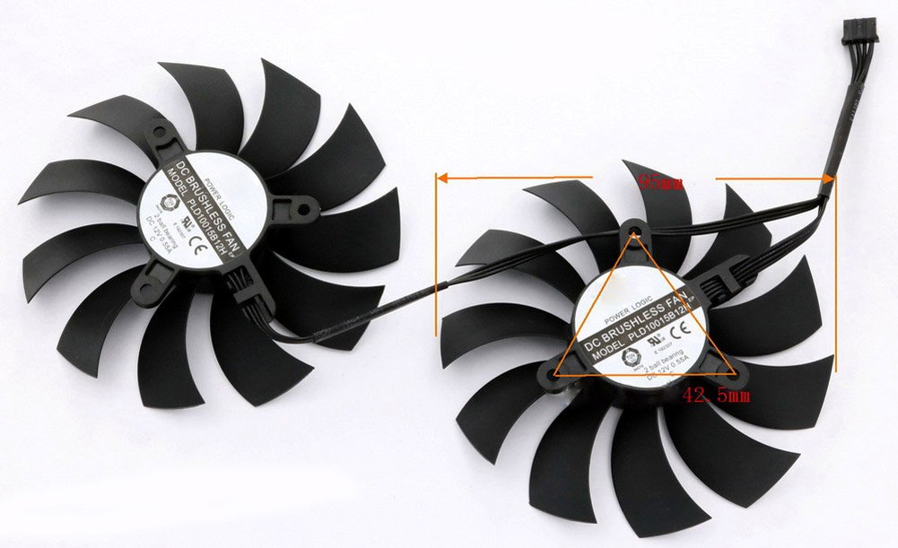PLD10015B12H 12V 0.55A EVGA GTX780Ti 980Ti graphics card cooling fan