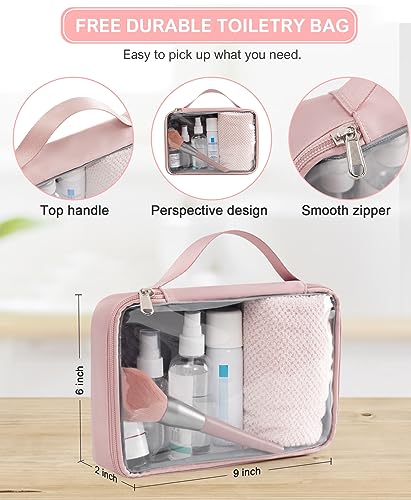 Beraliy Travel Backpack, Airline Approved Personal Item Bag, Carry On Backpack for Women,Lightweight Weekender Bag, Laptop Backpack Hiking Business Casual Daypack, Pink