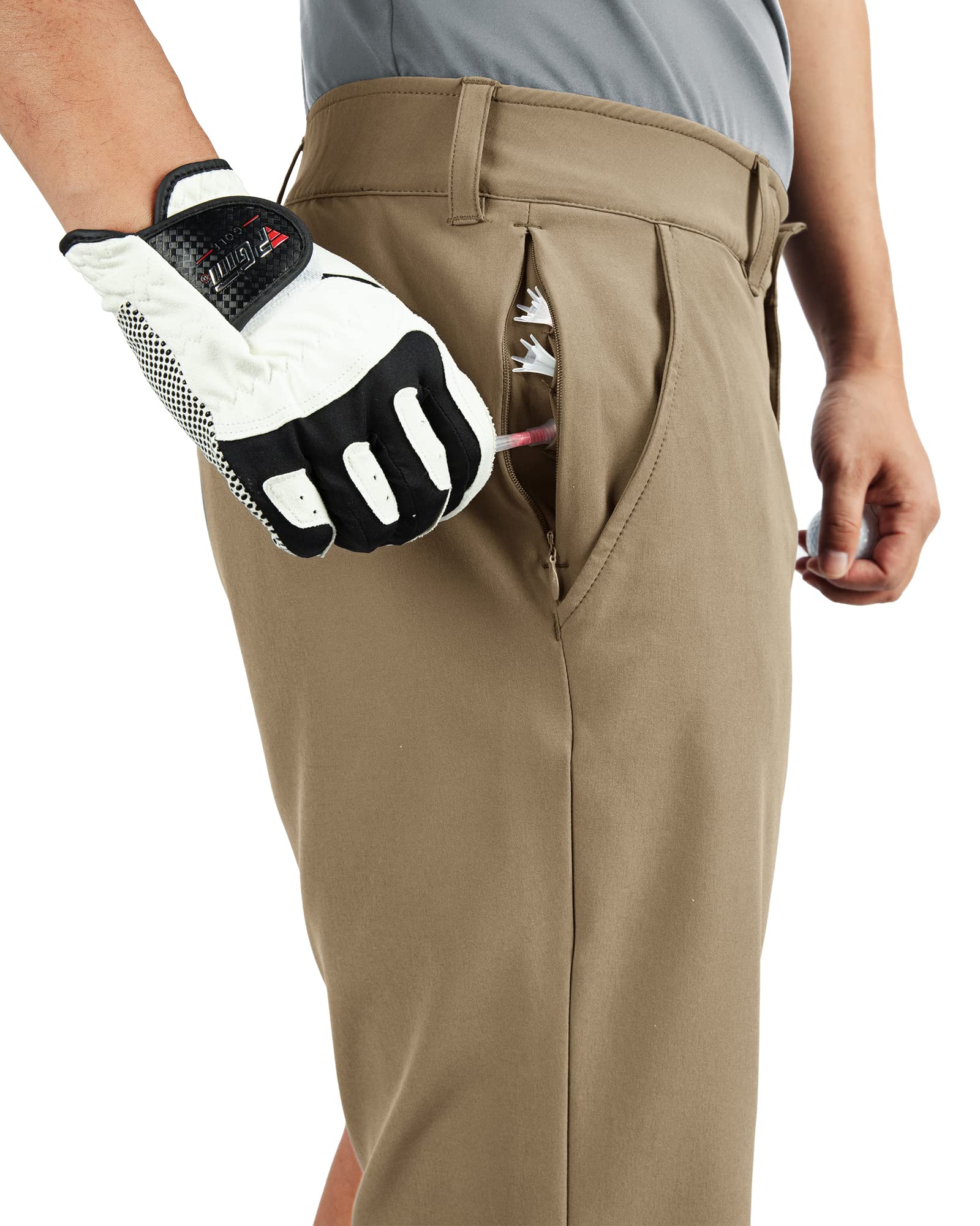 33,000ft Men's Golf Shorts Dry Fit, Lightweight Quick Dry Golf Stretch Shorts with Pockets 11" Inseam for Travel Casual