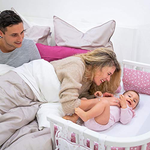 babybay Fitted Sheet Terry Cloth, White, for babybay Maxi