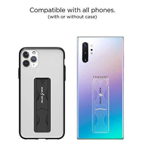 PureGear KikStik Universal Phone Kickstand & Grip, Ultra-Thin, Low Profile, Compatible with Wireless Charger, One Finger Operation Cell Phone Stand, Fits Most Phones, Pocket Friendly (Clear Matte)