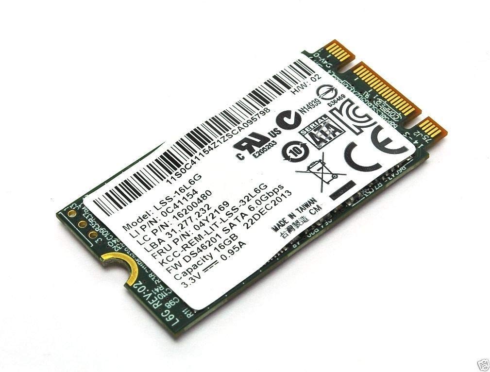 SSD for ThinkPad 2242-D3-B-M LiteOn M.2 L6G-16 16GB SSD 04X4456