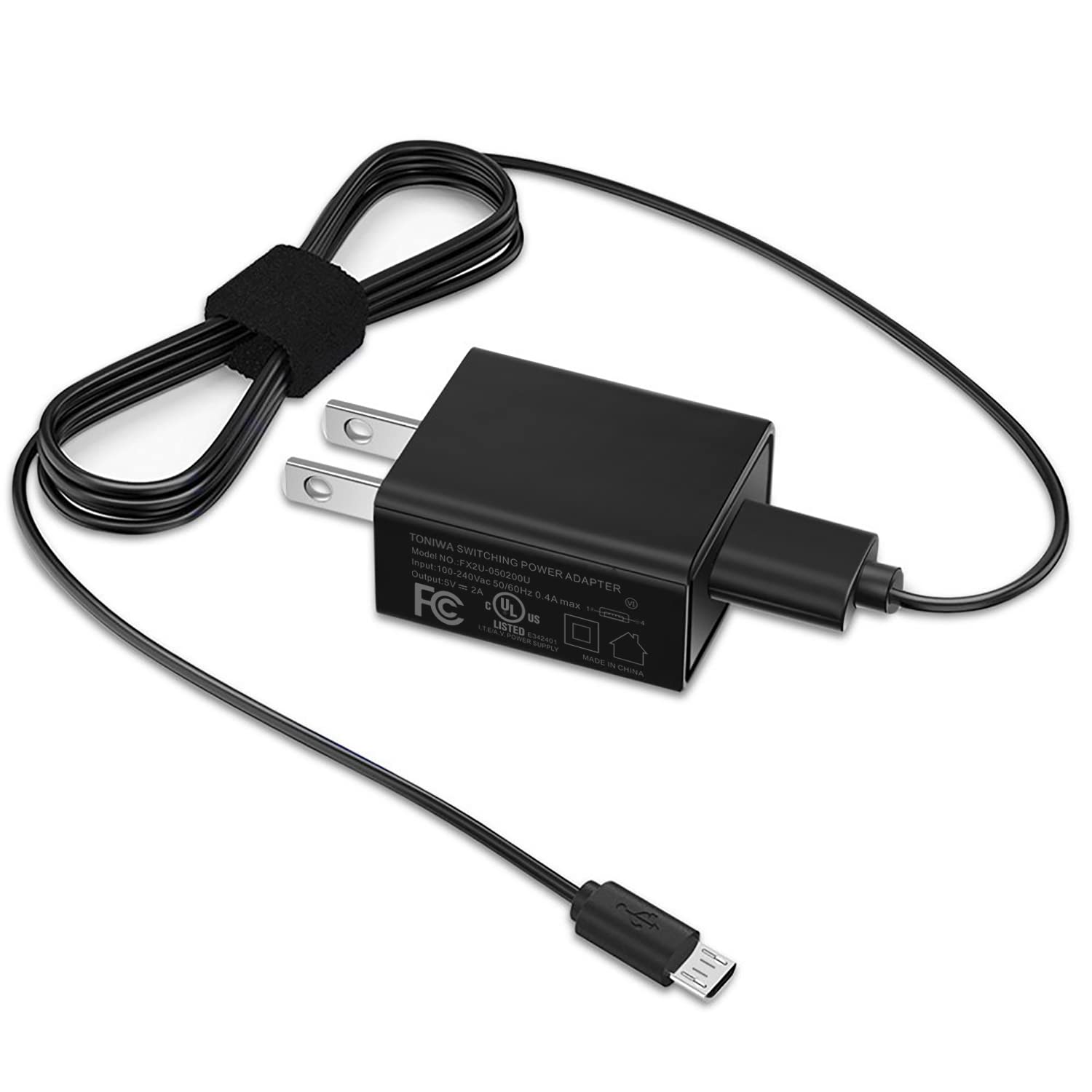 USB Micro Charger Compatible Samsung Galaxy Note, Tab A, E, S2, 3, 4, 7.0" 8.0" 9.6" 9.7" 10.1", SM-T280/ 350/580/ 560/530 Tablet, Phone Galaxy J8, J7, J6, S7, S6, S5 with 5 FT Charging Cable Cord