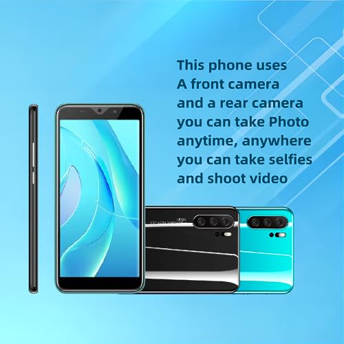 aderroo Unlocked Cell Phone,Y77 Android Smartphone, 5.72-inch IPS Full-Screen,Front and Rear Cameras,1GB RAM 8GB ROM,Only Supports Dual SIM Card Frequency Band of 3GWCDMA :850/2100MHZ(Black)