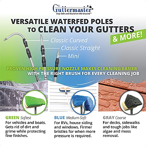 GUTTER MASTER Guttermaster GM-214NP-8 Green 8 Inch Oblong Very Soft Flow Through Brush for Vehicles and Boats
