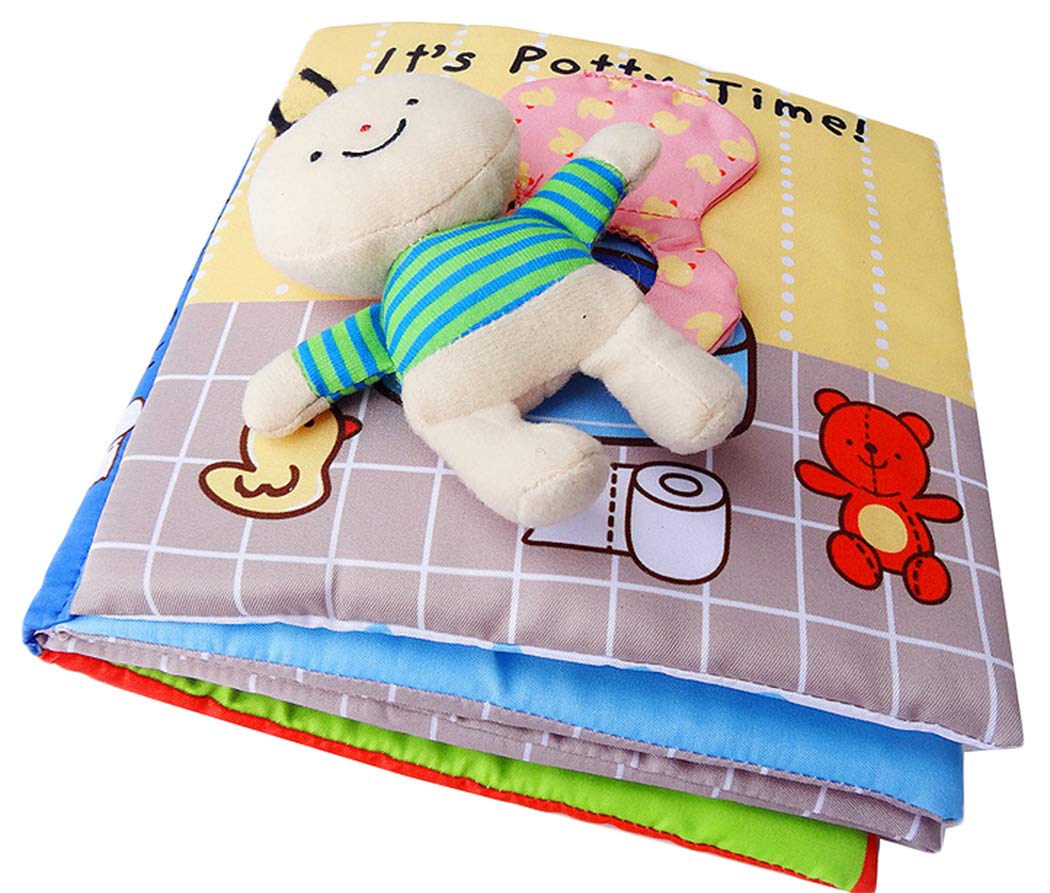 Xiaoyu Soft Books for Newborn Babies, Soft Activity Baby Book, Educational Toy for Boy & Girl, Touch and Feel Activity, Bedtime Story, Potty