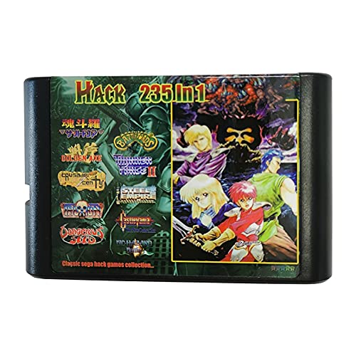 235 in 1 - 16 Bit MD Game Card For Sega Mega Drive For Sega Genesis and for Original Console (Black)