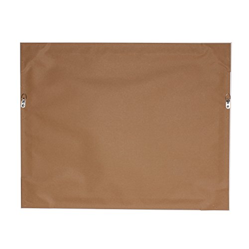 DesignOvation Beatrice Framed Magnetic Dry Erase Monthly Calendar, 23x29, Rustic Brown