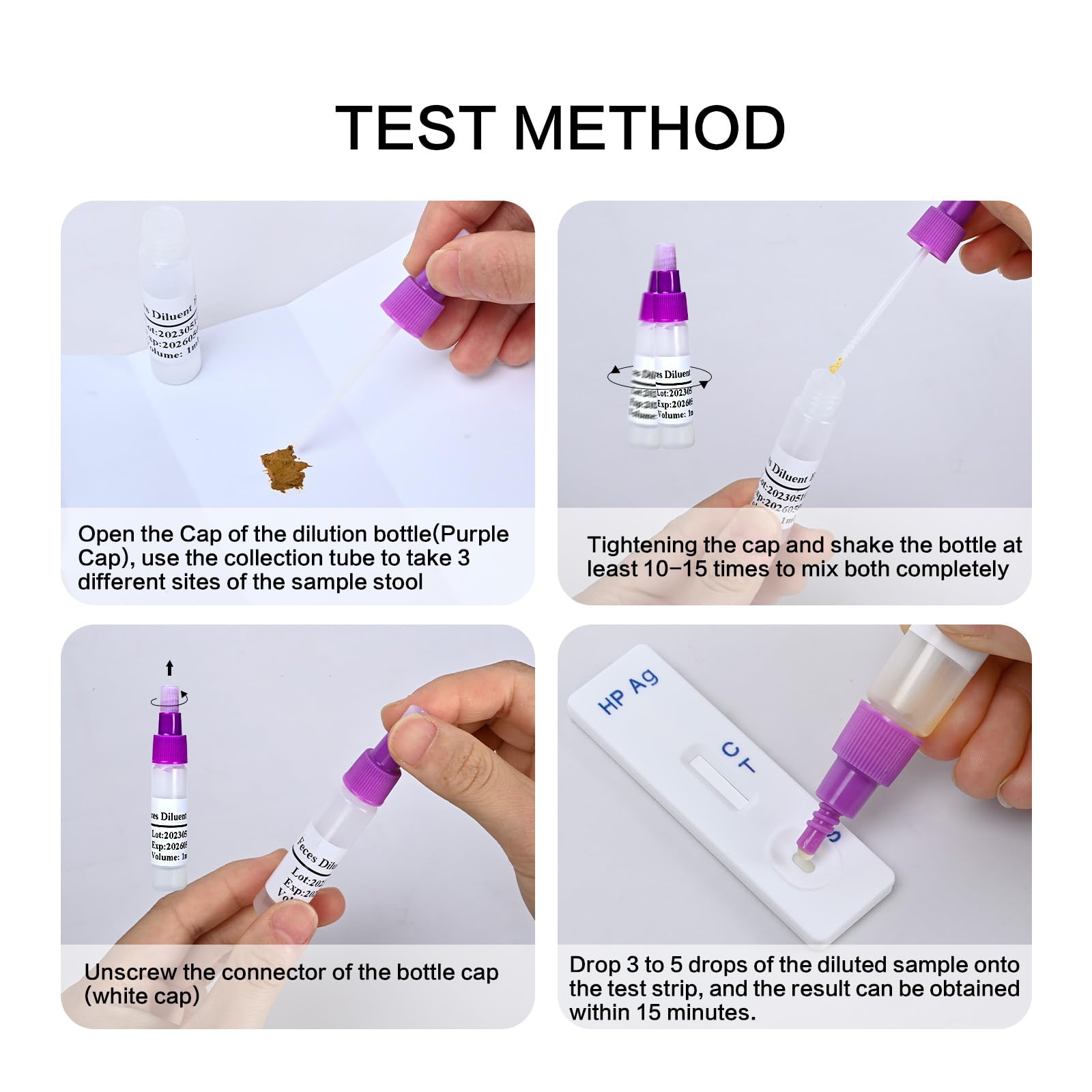 Helicobacter Pylori Stool 2 Test Kits, H. Pylori,10-15 Minutes of Quick Home Testing, The Result is Highly Accurate, Easy to Read and use