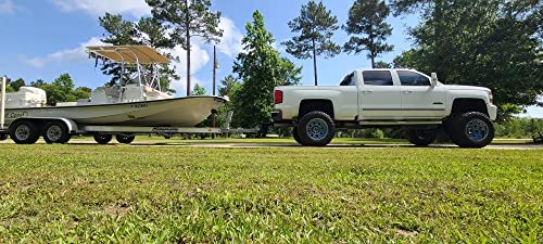 BulletProof Hitches 2.5" Adjustable Extreme Duty (36,000lb Rating) 12" Drop/Rise Trailer Hitch with 2" and 2 5/16" Dual Ball (Black Textured Powder Coat, Solid Steel)