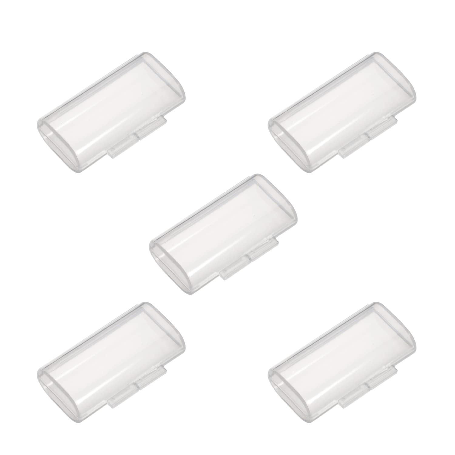 Fielect 2 x AAA Battery Storage Case Holder Organizer Box Transparent 5Pcs