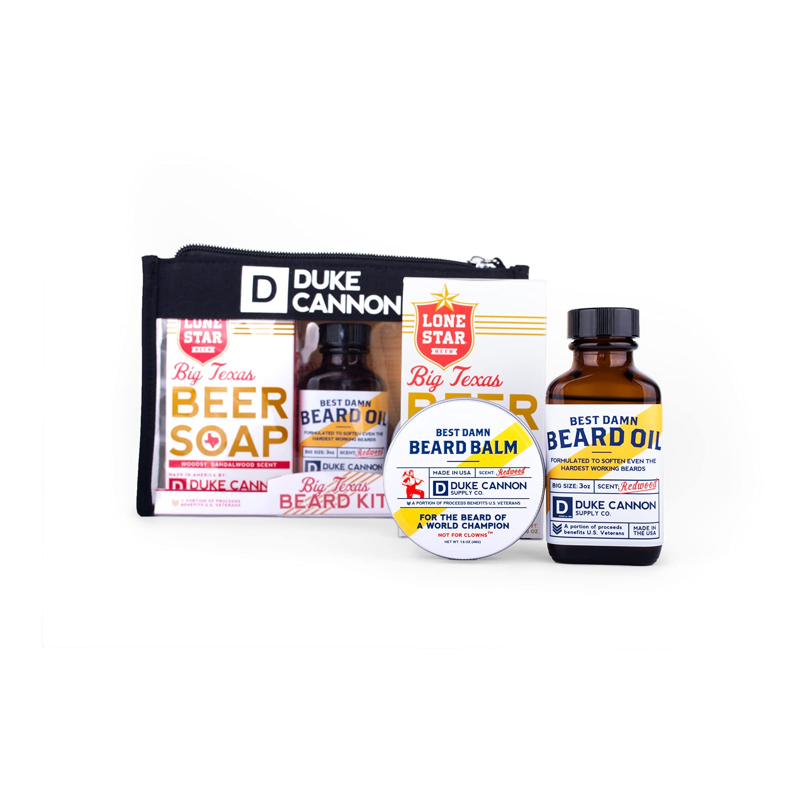 Duke Cannon Supply Co. Best Beard and Soap Kit for Men: Beard Balm and Beard Oil + Beer Soap, 10oz