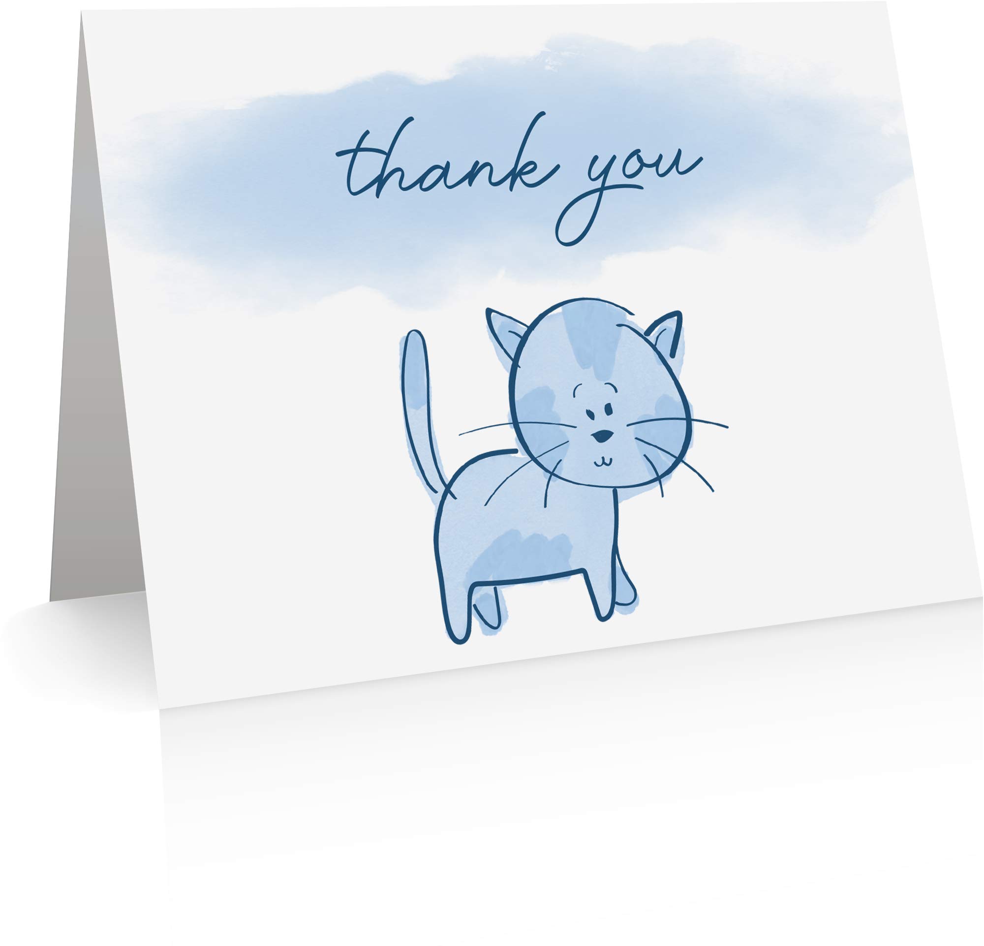 Cats Thank You Note Cards (24 Foldover Cards and Envelopes) Cat Cards
