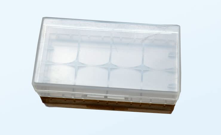 Fielect 2 x 18650 Battery Storage Case Holder Organizer Box Transparent