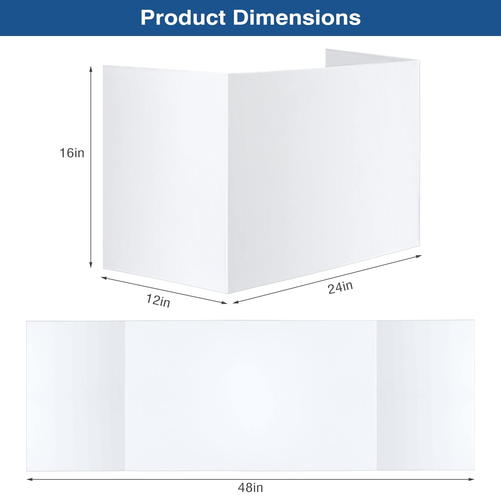 36 Pieces Desk Divider for Student Desks Reduces Distractions Plastic Guard White Classroom Privacy Folders Trifold Desk Divider for School Teacher Student Test Home Supplies