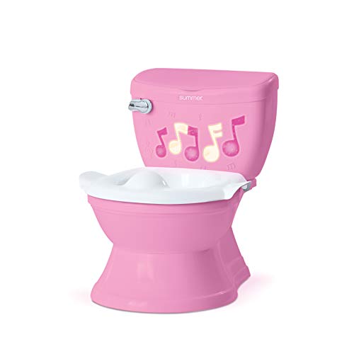 Summer My Size Potty Lights and Songs Transitions, Pink - Realistic Potty Training Toilet with Interactive Handle that Plays Music for Kids, Removable Potty Topper/Pot, Wipe Compartment, Splash Guard