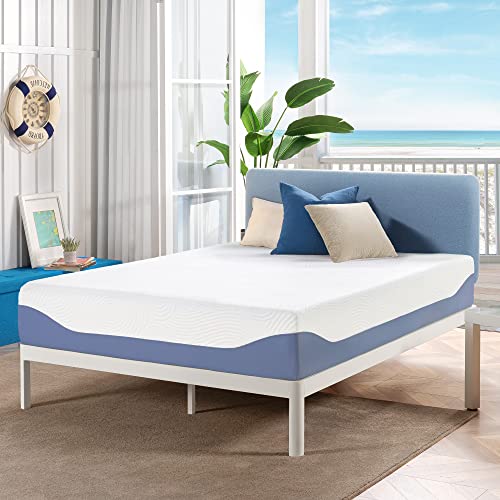 Mellow 12 Inch Cooling Gel-Infused Memory Foam Bed Mattress, Medium Firm Sleep and Breathable Fabric Cover, Twin , Mattress In A Box