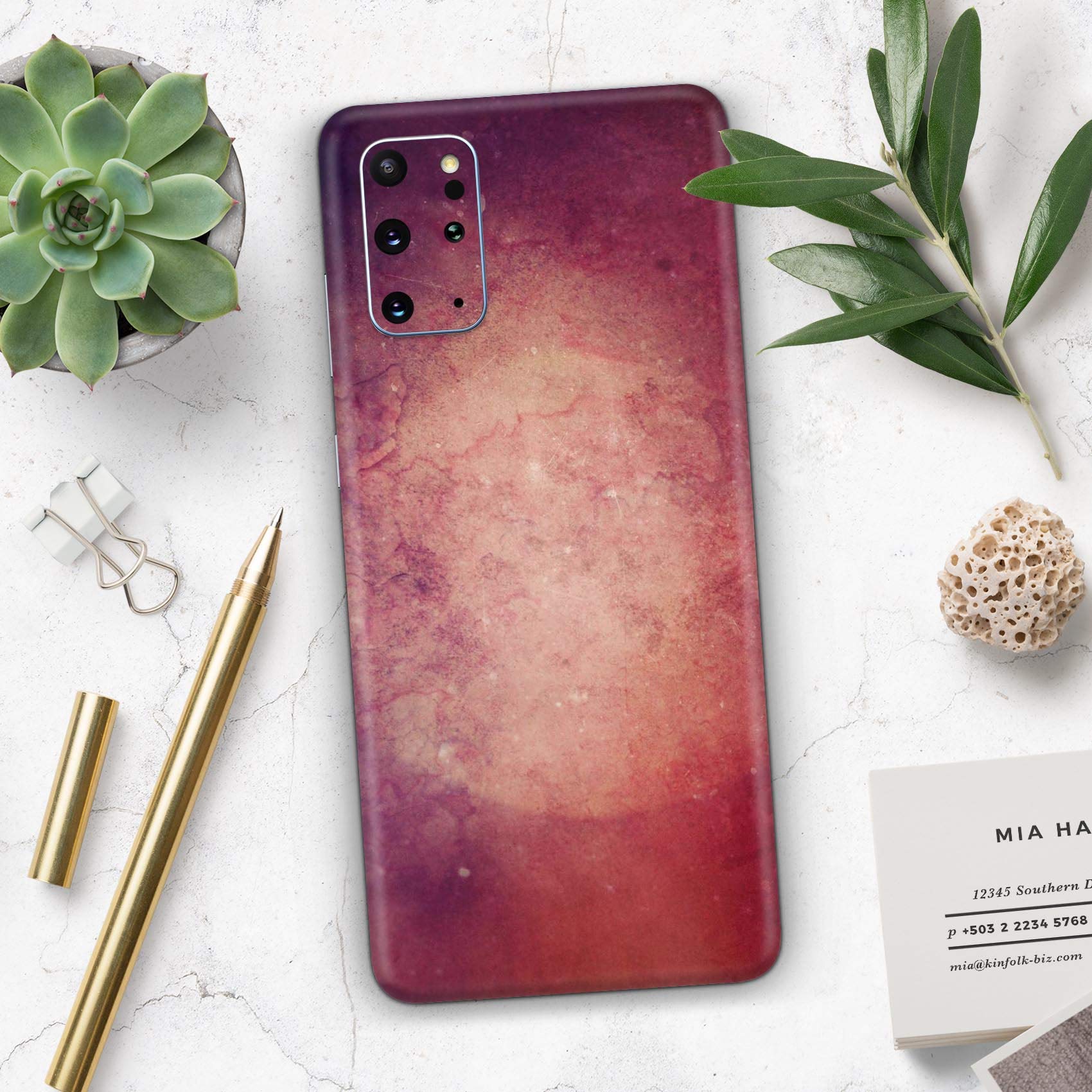DesignSkinz Abstract Fire & Ice V20 Protective Vinyl Decal Wrap Skin Cover Compatible with The Samsung Galaxy S20 (Screen Trim & Back Glass Skin)
