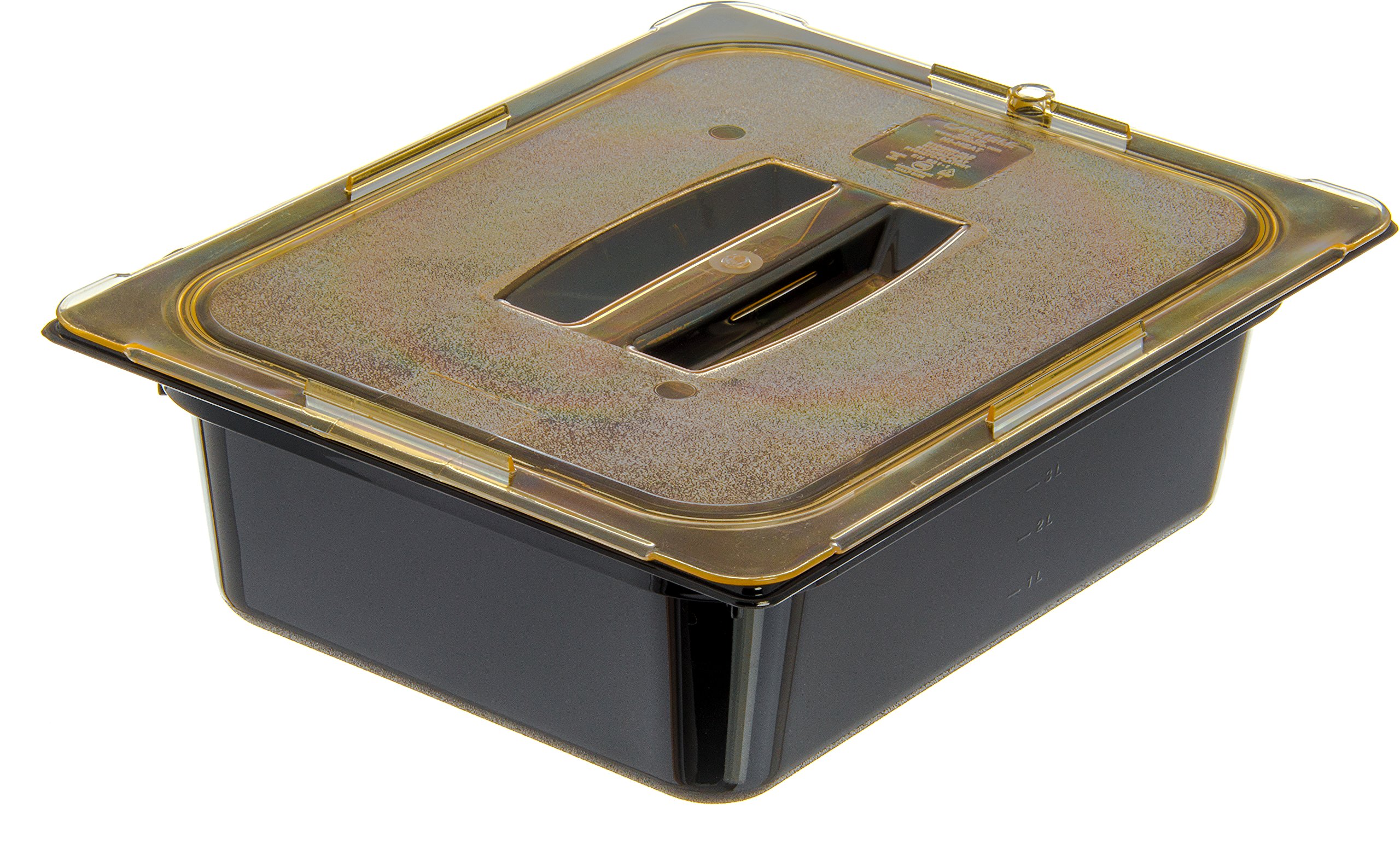 Carlisle FoodService Products 10421B03 StorPlus High Heat Food Pan, 4" Deep, Half Size, Black