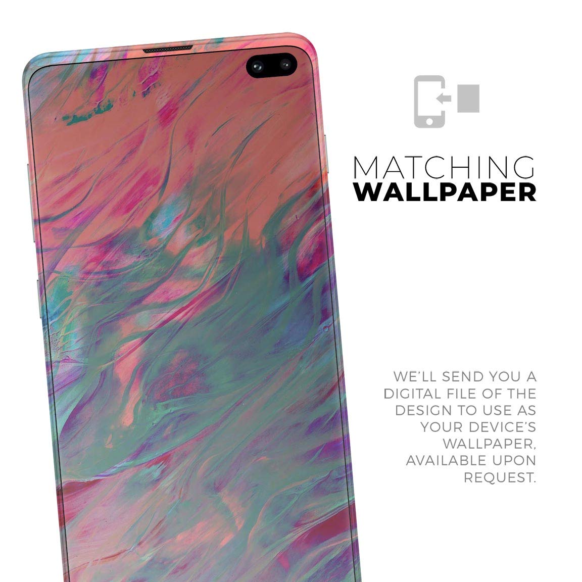 DesignSkinz Liquid Abstract Paint Remix V19 Protective Vinyl Decal Wrap Skin Cover Compatible with The Samsung Galaxy S20 (Screen Trim & Back Glass Skin)