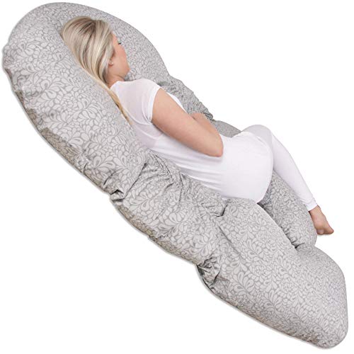 Leachco Back 'N Belly Bunchie Pregnancy/Maternity Body Pillow, Splash Gray , 1 Count (Pack of 1)