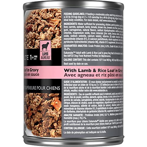 Eukanuba Adult With Lamb & Rice Canned Wet Dog Food, (12) 13.2 oz Cans