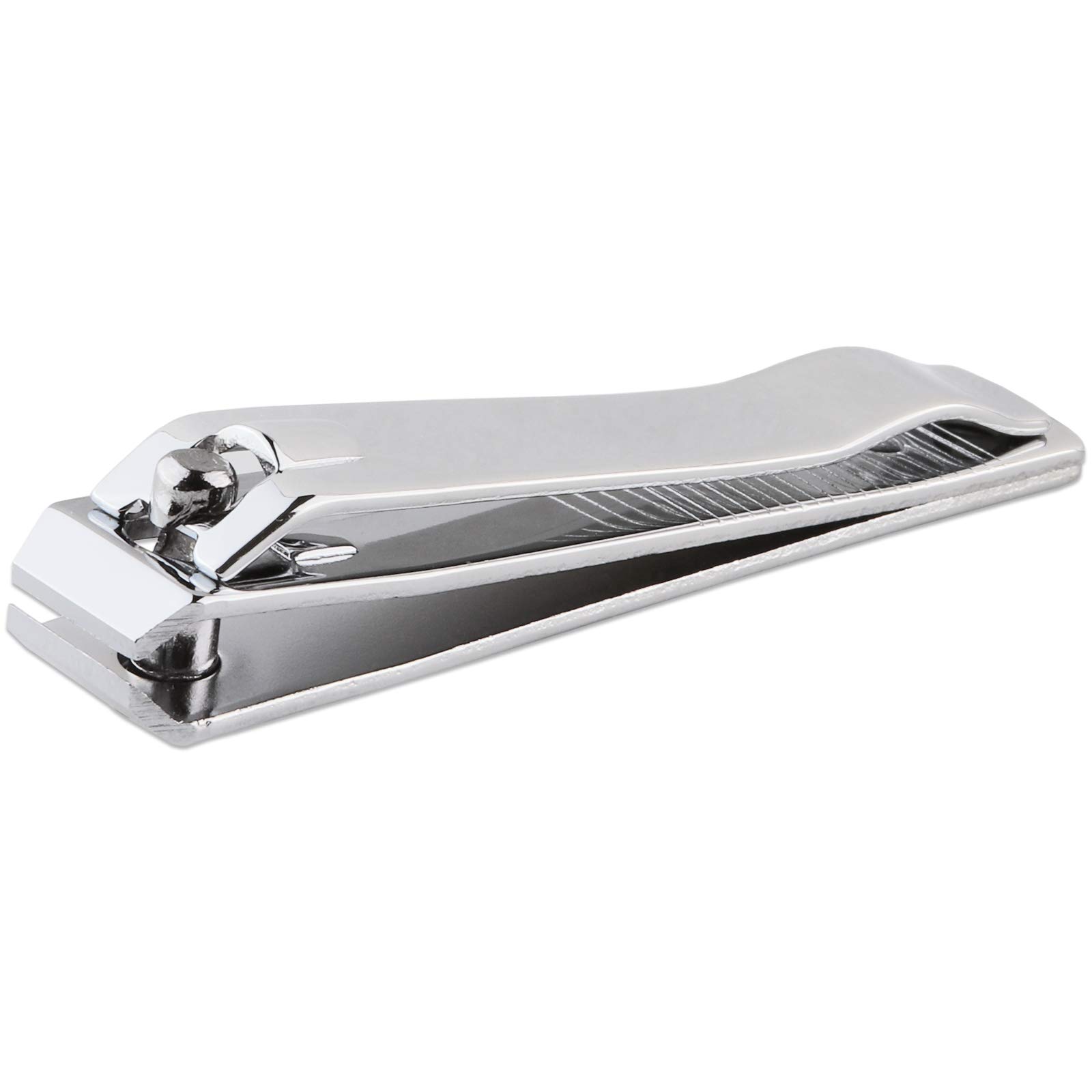 3pcs Large Beauticom Stainless Steel Straight Nail Clipper - Professional Ultra Sharp Sturdy Silver Finger Nail and Toe Nail Cutters for Acrylic Nails Grooming Manicure