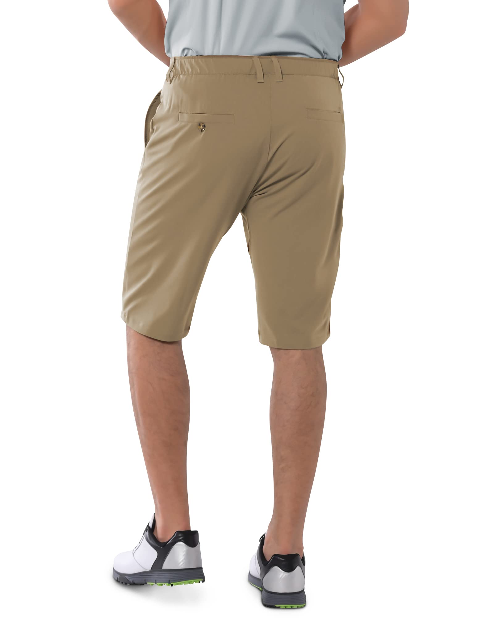 33,000ft Men's Golf Shorts Dry Fit, Lightweight Quick Dry Golf Stretch Shorts with Pockets 11" Inseam for Travel Casual