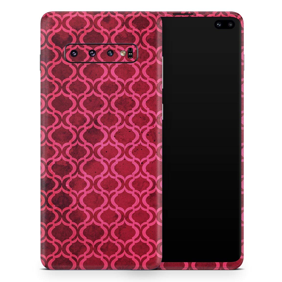 DesignSkinz Deep Fuschia Oval Pattern Protective Vinyl Decal Wrap Skin Cover Compatible with The Samsung Galaxy S20 (Screen Trim & Back Glass Skin)