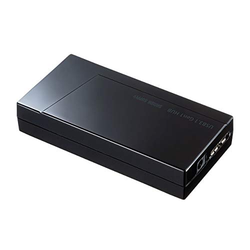 Sanwa Supply USB-3H417BK USB 3.1 Gen1 Hub, 4 Ports (Bus Power), Magnetic, Black