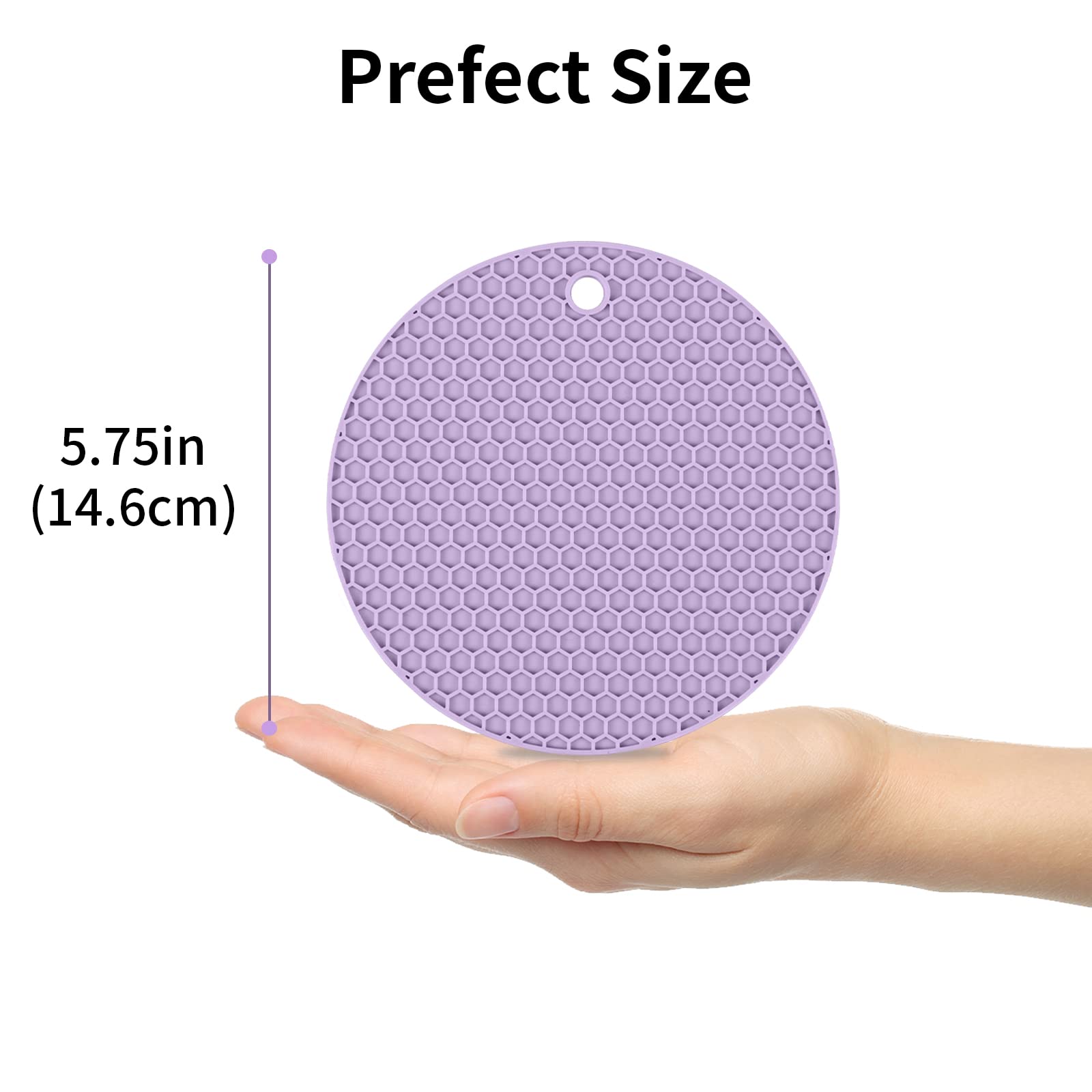 4pcs Jar Opener Gripper Pads-Clearance, Silicone Rubber Bottle Lid Opener, Strong Grip Pad Set Opening Cans, Jars, Bottle lid Cap, for Seniors with Arthritis Weak Hands Kitchen Coaster (Purple)