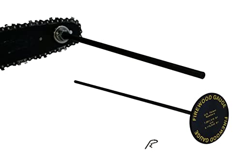 Adjustable Firewood Gauge - Adjusts from 14" to 26" - The Original Patented Firewood Measuring Tool – Strong Durable Flexible Fiberglass - 88 Pound Pulling Force Magnet attaches to Any Chainsaw Bar.