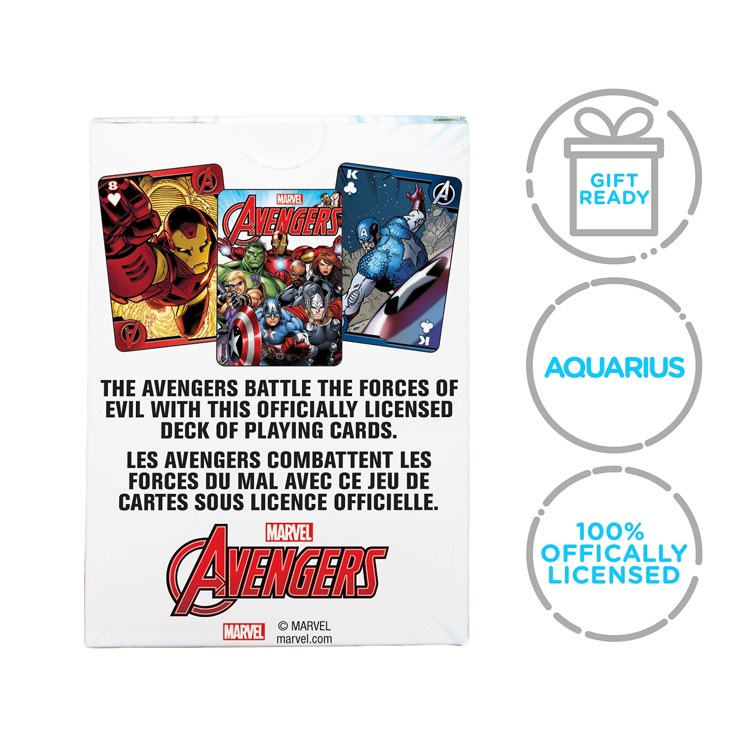 AQUARIUS Marvel Avengers Playing Cards - Avengers Themed Deck of Cards for Your Favorite Card Games - Officially Licensed Marvel Comics Merchandise & Collectibles