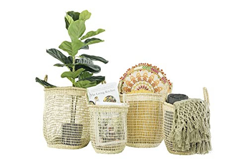 Creative Co-Op DA8869-1 Handwoven Natural Seagrass Baskets (Set of 4 Sizes)